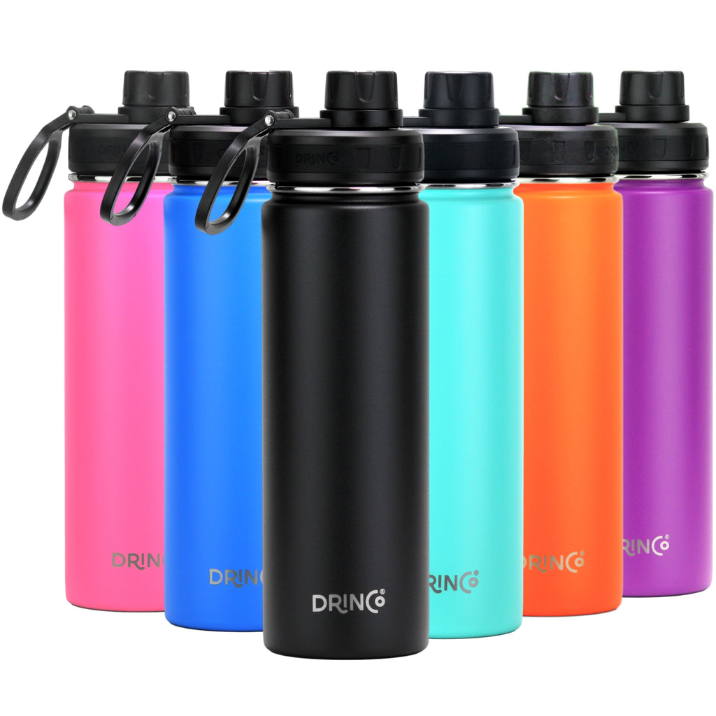 DRINCO® 22oz Stainless Steel Sport Water Bottle - Black – Maravae